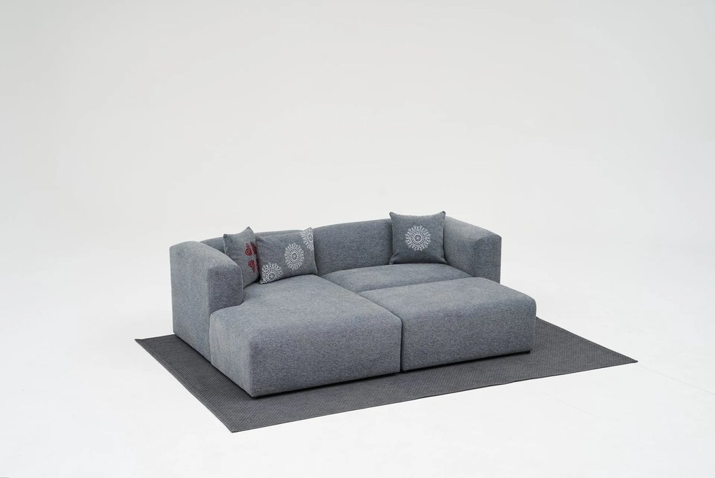 Hanah Home Rohová pohovka LINDEN MINI levá šedá
