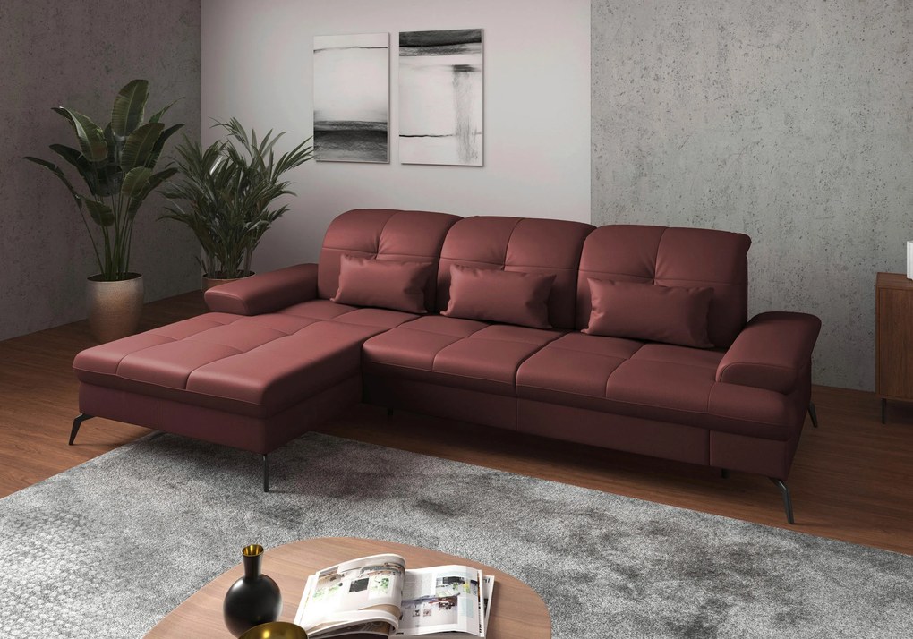 XXXLutz ROHOVÁ SEDAČKA, kůže, červenohnědá Sit & More - Sedací soupravy - 000144012164