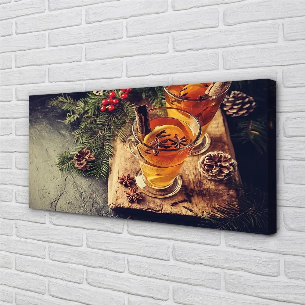 Obrazy na plátně Zimní čaj hřebíček 100x50 cm