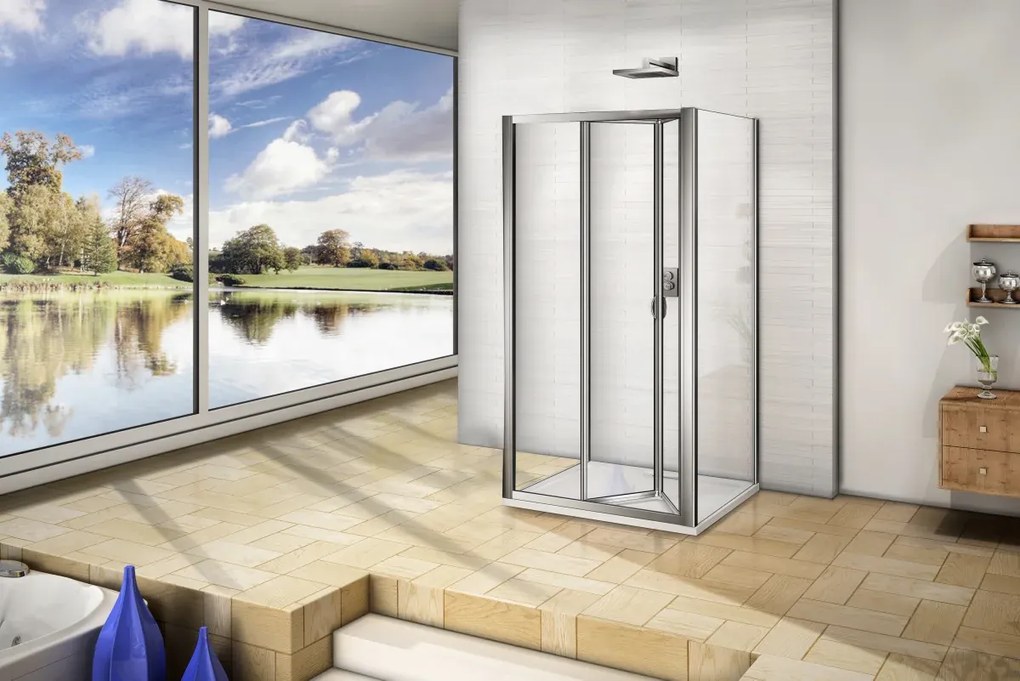 WRITE COMBI II 80x90x80 Sprchový kout se zalamovacími dveřmi nástěnný