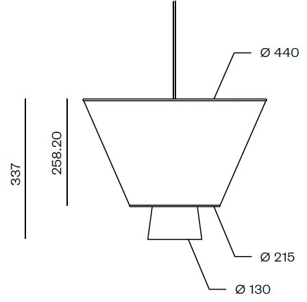 LND Design LSF440 Závěsná lampa, bílá