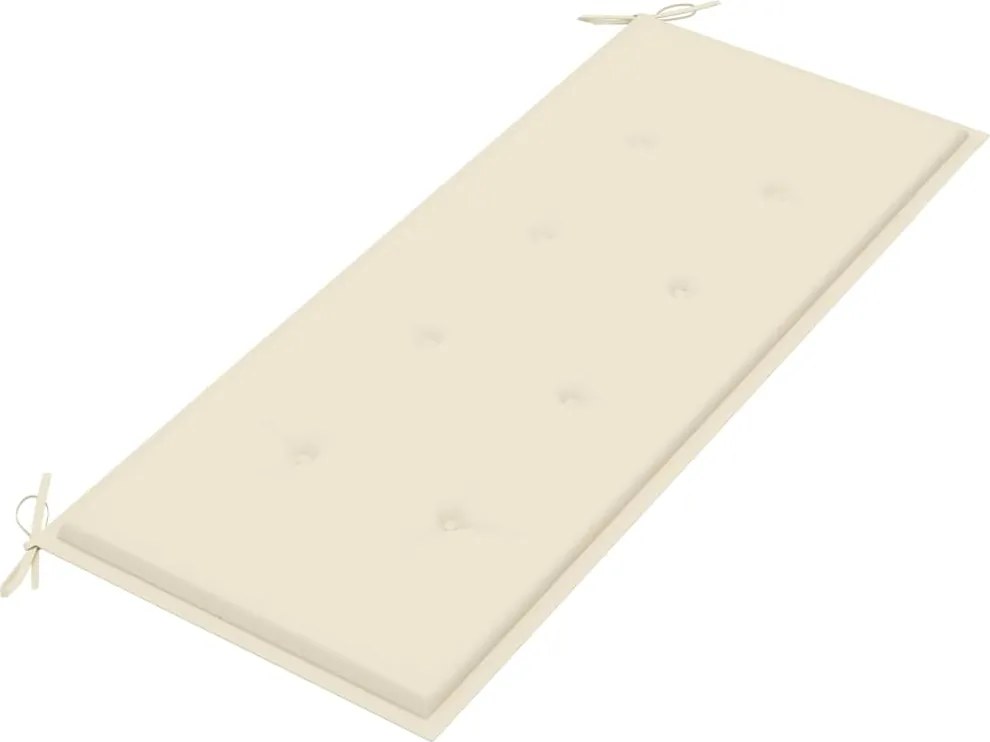 Zahradní lavice s poduškou 120 cm masivní akáciové dřevo 3063770