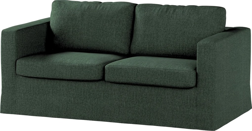Potah na pohovku IKEA Karlstad 2-místná , nerozkládací, dlouhý barva zelená látka pletený vzor