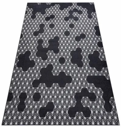 Koberec HEOS 78547 HEKSAGON PUZZLE antracyt / krém
