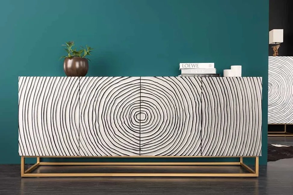 Luxusní komoda z masivu Zen Circles Mango 177cm