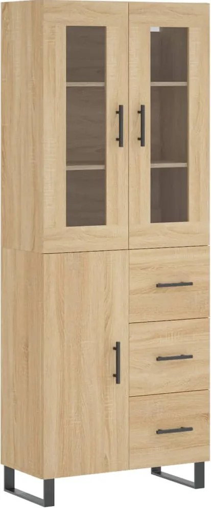 Skříň highboard dub sonoma 69,5 x 34 x 180 cm kompozitní dřevo 3198492
