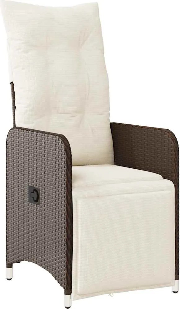 5dílný zahradní bistro set s poduškami hnědý polyratan 3277189