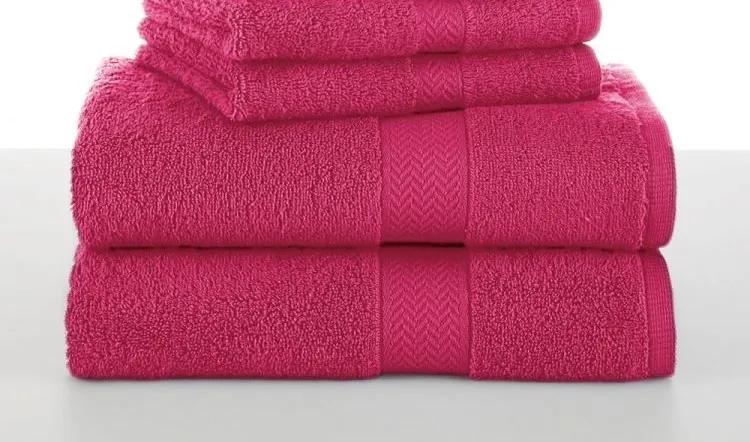 Scandi Sada 2x froté osuška 70x140 cm + 2x froté ručník 50x100 cm 500g/m2 - červená