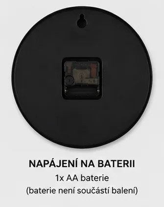 nástěnné hodiny, kulaté, akryl, 20x20 cm, vzor fotbal, Dekorino HN20260017