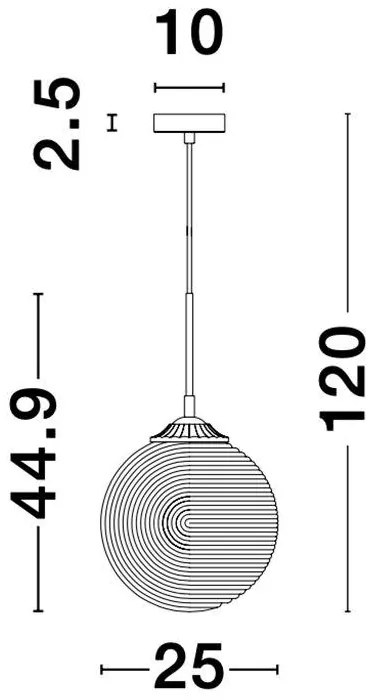Nova Luce Závěsné svítidlo ATHENA kouřové šedé sklo matný černý kov E27 1x12W