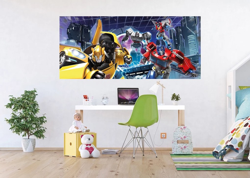 Dětská vliesová fototapeta na zed' Transformers Vzhůru do Boje | 170 x 75 cm | DFTDNH5525