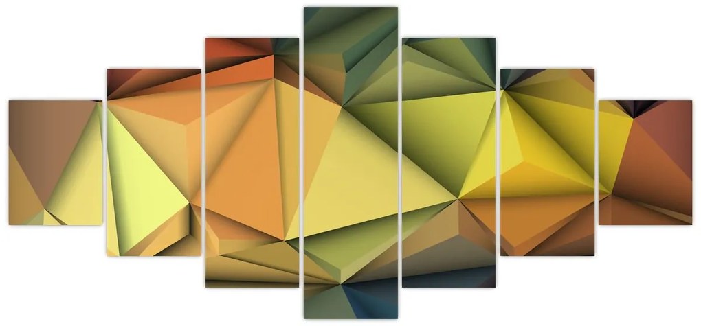 Obraz - Polygonální 3D abstrakce (210x100 cm)