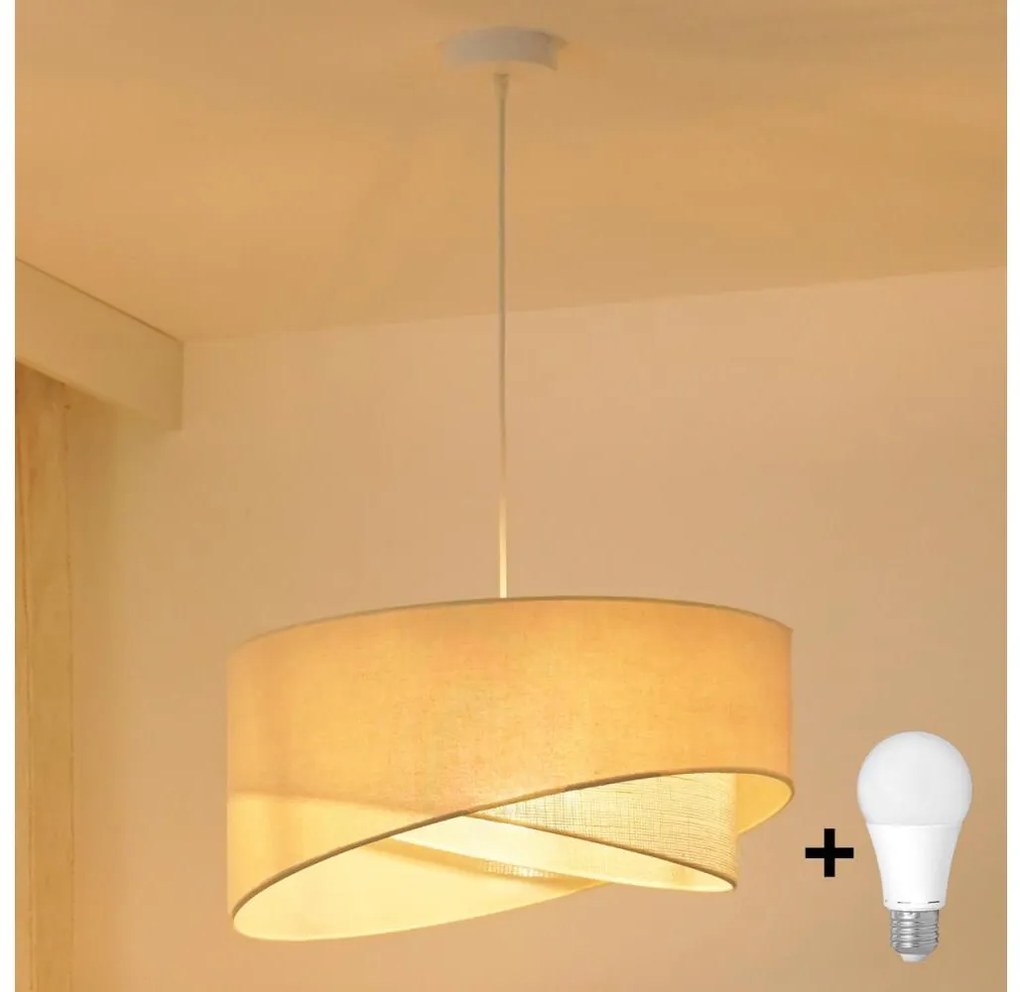 Brilagi - LED Lustr na lanku LYRA 1xE27/15W/230V krémová