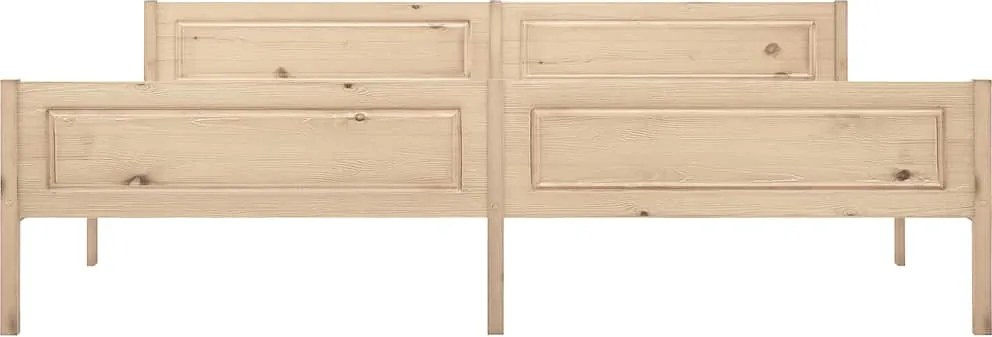 Rám postele masivní borové dřevo 200 x 200 cm 322102