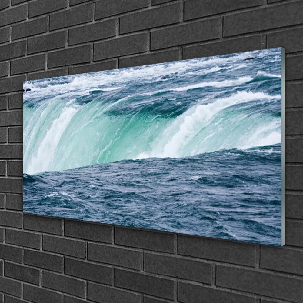 Obraz na skle Vodopád Příroda Voda 140x70 cm