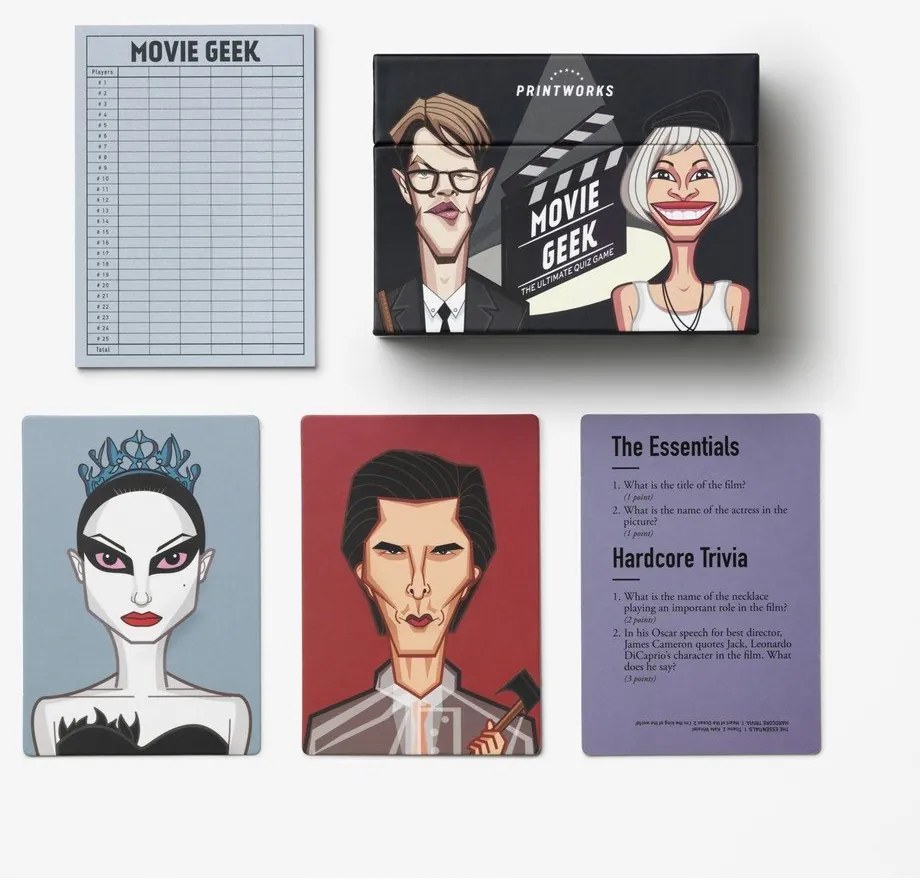 Společenská hra Trivia game Movie geek – Printworks Biano.cz