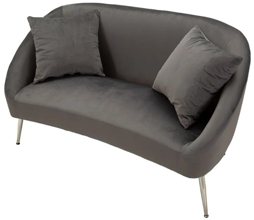Designová pohovka Caerwyn 137 cm šedá / stříbrná