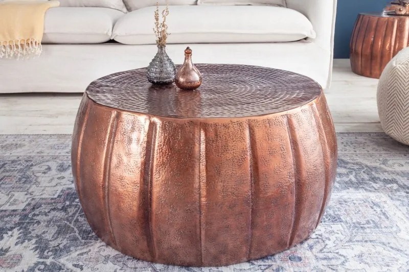 Designový konferenční stolek Maroko 65 cm měděná barva