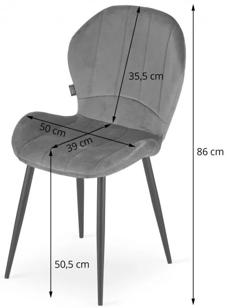 Set jídelních židlí TERNI modré (4ks)