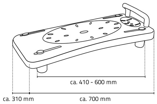 Ridder - Sedátko na vanu s madlem 31x70 cm bílá
