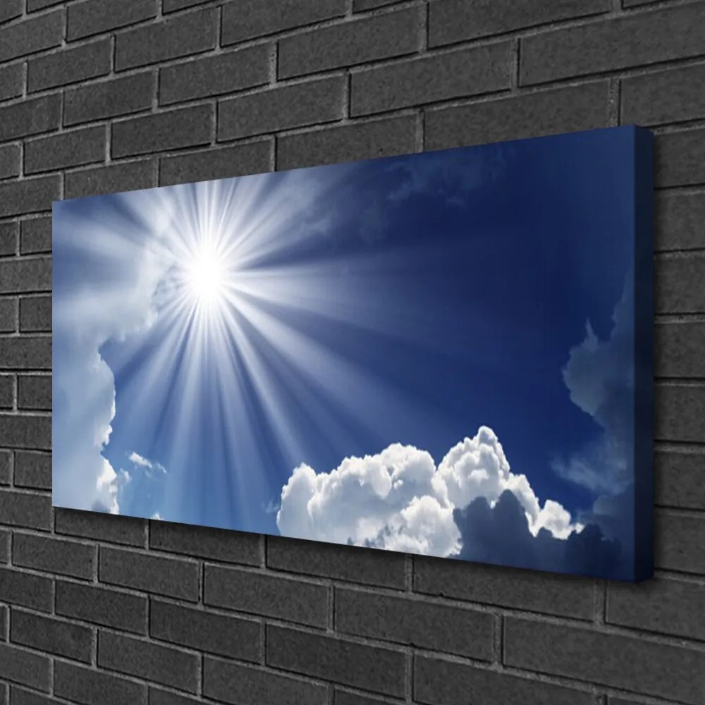 Obraz na plátně Slunce Krajina 120x60 cm