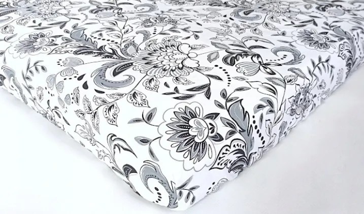 Nadia Bavlněné prostěradlo 160x80cm různé vzory Barva: Divoké květy v bílé