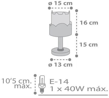 Dalber 61151S - Dětská lampička BUNNY 1xE14/40W/230V oranžová
