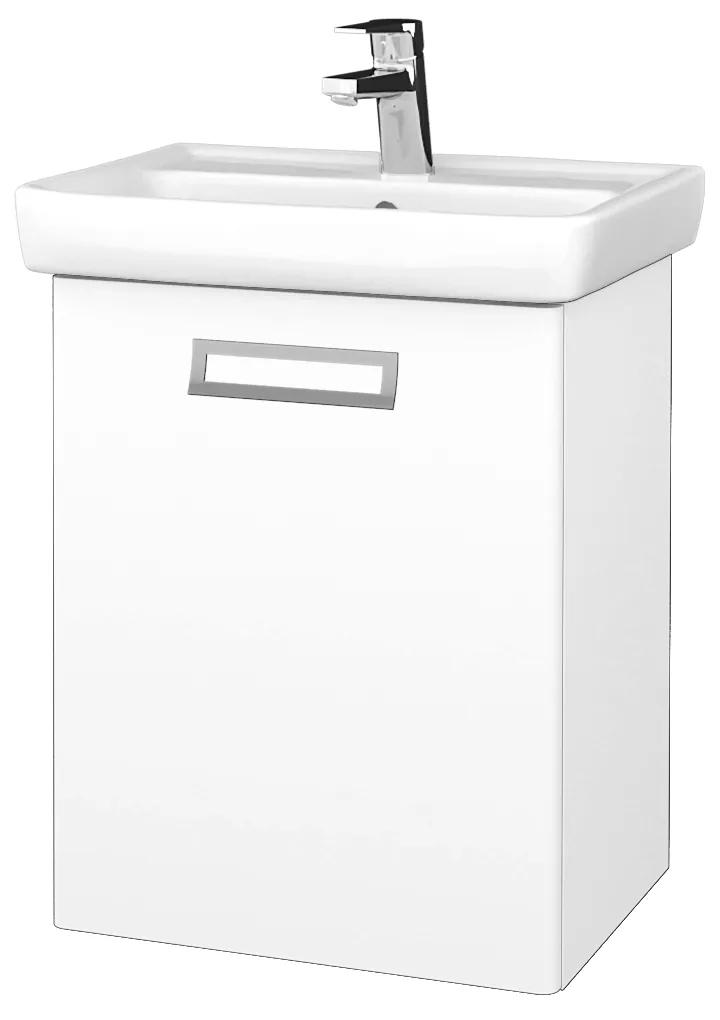 Dřevojas Koupelnová skříň DOOR SZD 50 Varianta: M01 Bílá mat / Úchytka T02 / M01 Bílá mat / Levé