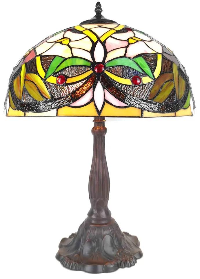 Stolní lampa Tiffany Cream Fayme - 41*58 cm E27/max 2*40W