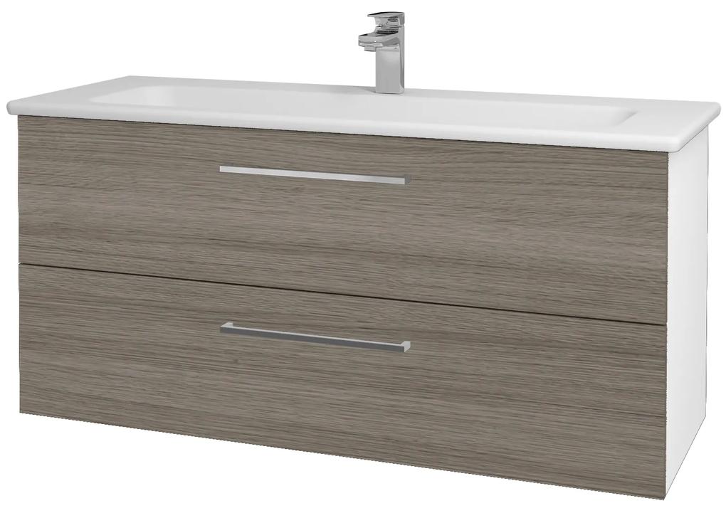 Dřevojas Koupelnová skříň GIO SZZ2 120 Varianta: N01 Bílá lesk / Úchytka T04 / IND Individual
