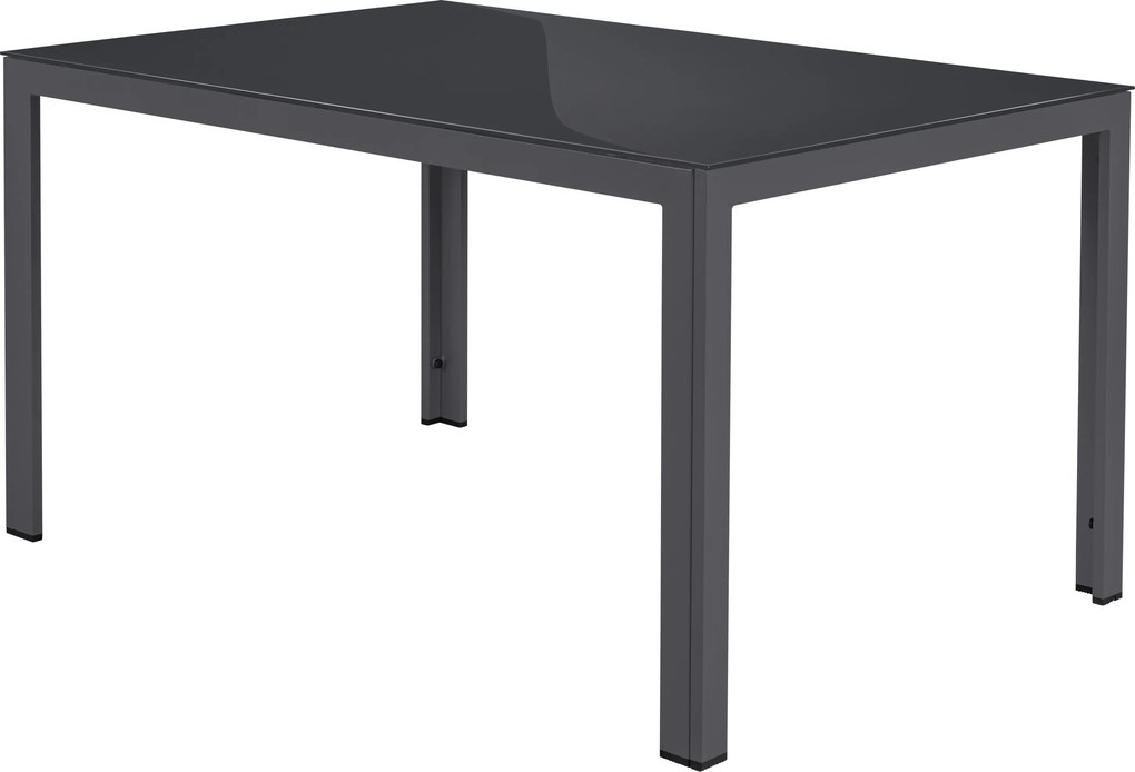 Livarno® Hliníkový stůl se skleněnou deskou Houston/Toronto, šedá