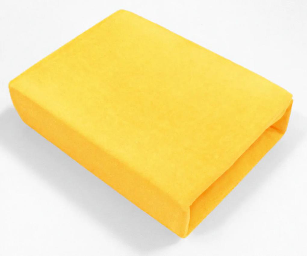 Polášek Froté prostěradlo na vysokou matraci (až 30cm), 140x200cm, na dvoulůžko, tmavě žluté