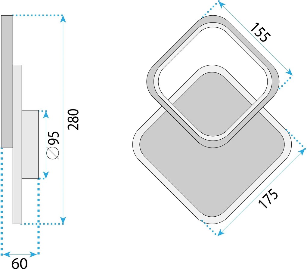 Toolight Nástěnné moderní LED osvětlení LHJ080-W bílé