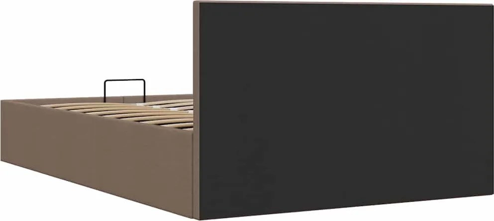 Rám postele s úložným prostorem taupe textil 120 x 200 cm 285596