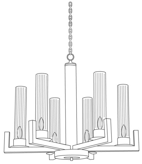 Kolarz 6009.80630 - Lustr na řetězu RAGGIO 6xE14/25W/230V 24K zlato