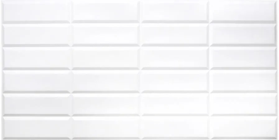 Obkladové panely 3D PVC TP10014036, rozměr 955 x 480 mm, obklad bílý Metrostyle, GRACE