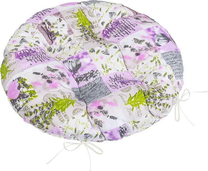 Bellatex Sedák Adéla prošívaný kulatý Šedá 40 cm, (průměr)