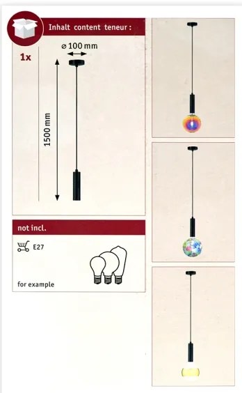 Paulmann 79757 - Lustr na lanku NEORDIC 1xE27/20W/230V