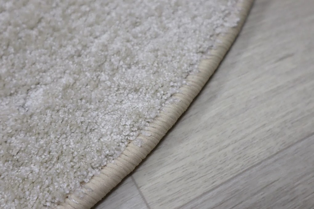 Vopi, Kusový koberec Capri Lux cream kruh, 80x80 (průměr) kruh, béžová, chodba / předsíň