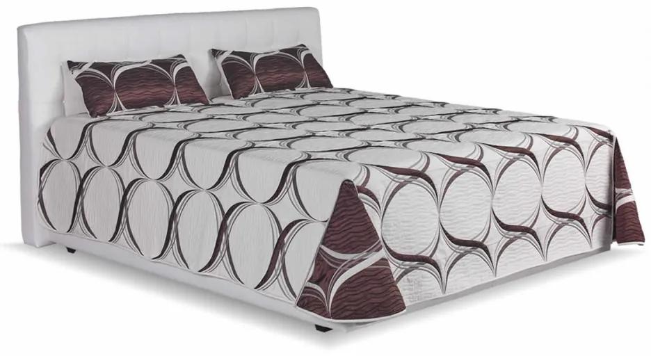 Čalouněná postel s úložným prostorem Monaco, 160x200, bílá BLANÁŘ