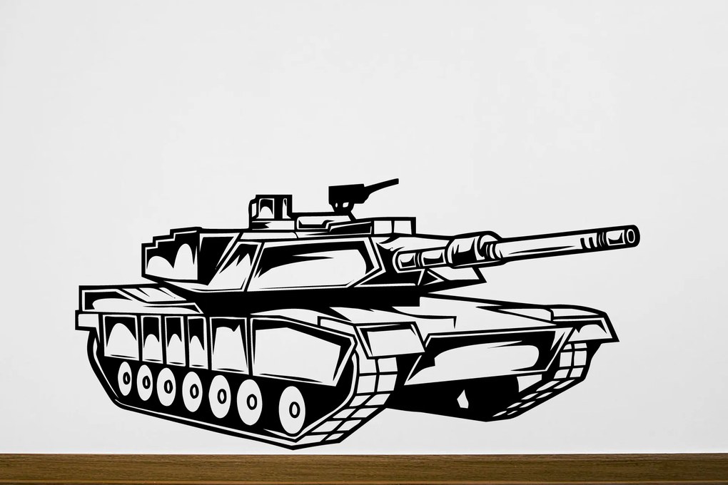 Lepy.cz Samolepka na zeď Tank Velikost (šířka x výška): 70x34cm, Barevná varianta: Mátová zelená