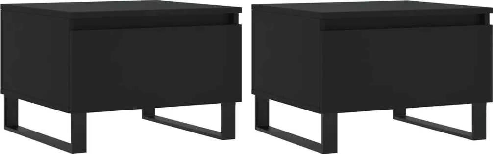 vidaXL Konferenční stolky 2 ks 50x46x35 cm kompozitní dřevo [830879] Barva: Černá