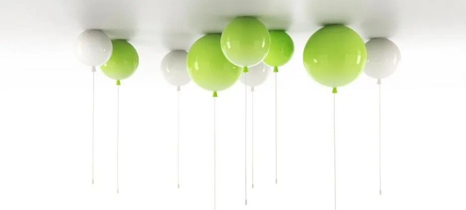 Brokis Memory, skleněné stropní svítidlo Barva: Zelená, Velikost: Ø 250 mm, Povrch skla: Matný