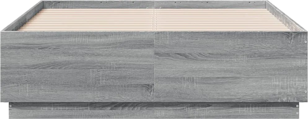 Rám postele šedý sonoma 120 x 190 cm kompozitní dřevo 3209749