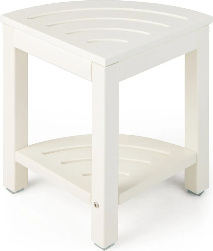 Costway Sprchová lavice s rohová sprchová stolička – 32,5 × 32,5 × 43,5 cm