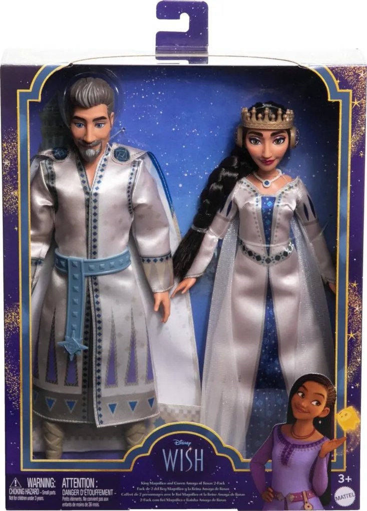 Mattel disney wish král magnifico a královna amaya, hrc18