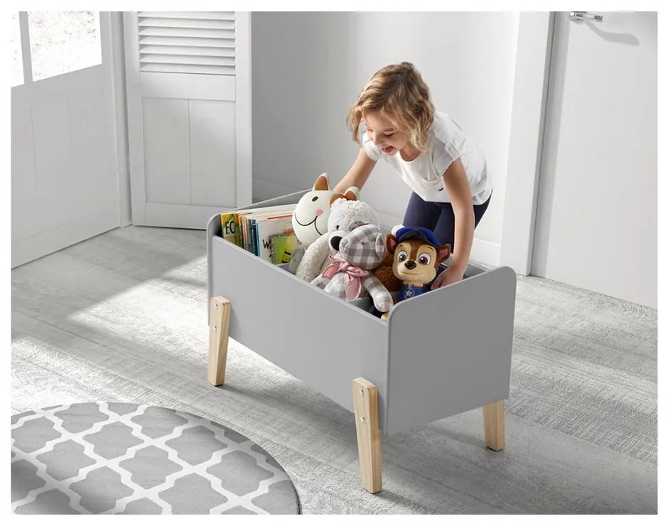 Šedý dětský úložný box 80x39x48 cm Kiddy – Vipack