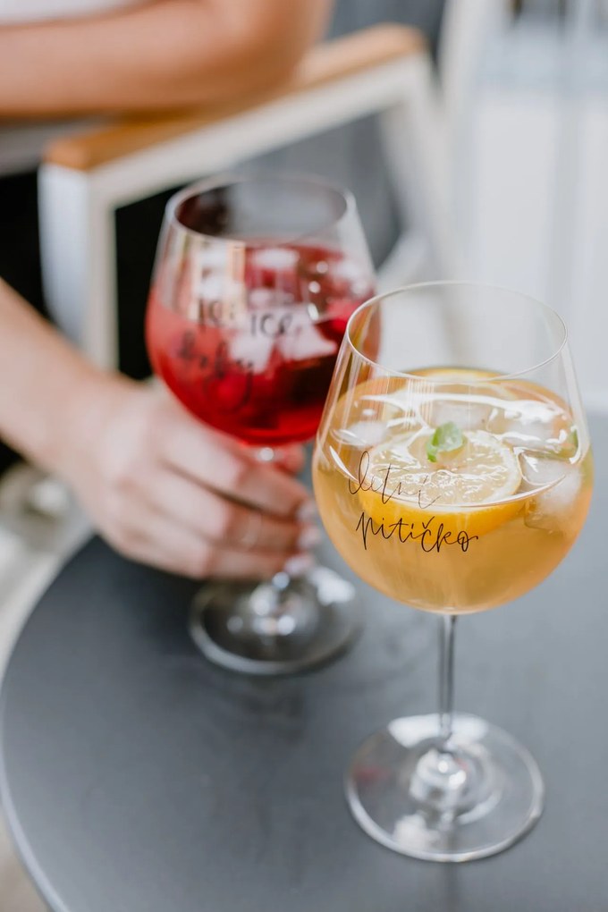 Bella Rose Sklenice na drink Letní pitíčko, čirá barva, sklo, 610 ml