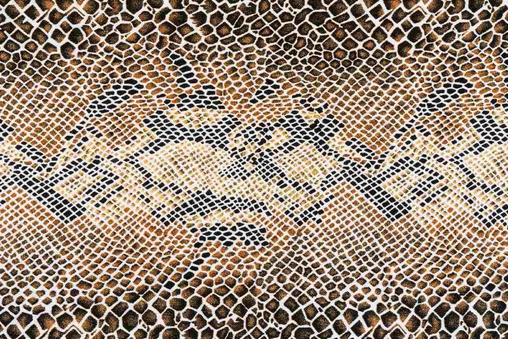 DIMEX | Samolepicí vliesová fototapeta na zeď Hadí kůže MA-5-2580 | 375 x 250 cm | béžová, černá, hnědá