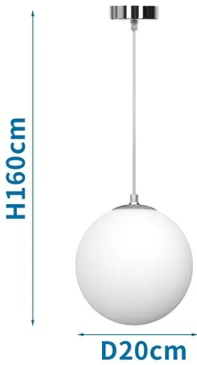 Aigostar - Lustr na lanku 1xE27/40W/230V pr. 20 cm